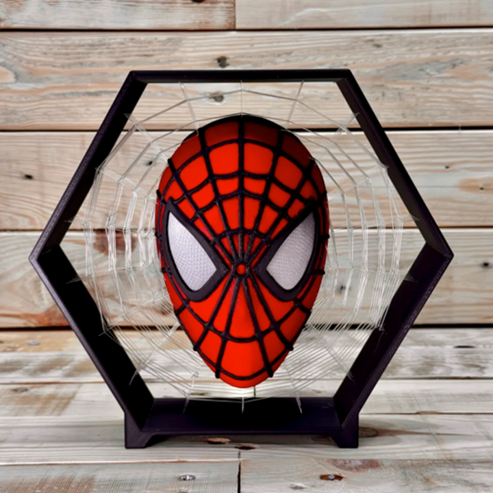 3D Printable Spiderman Mask INSPIRED Web String Art. by ENIQUE3D