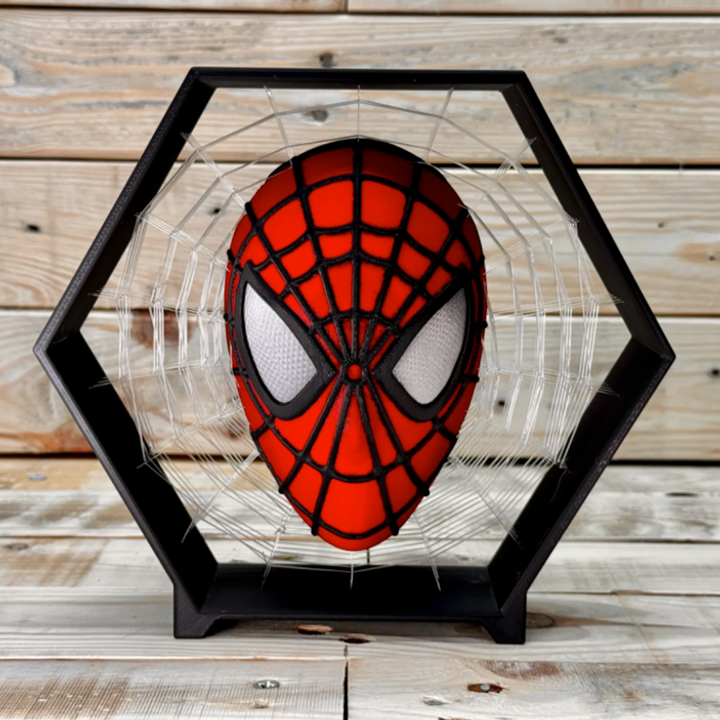 3D Printable Spiderman Mask INSPIRED Web String Art. by ENIQUE3D
