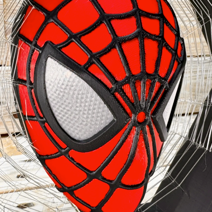 3D Printable Spiderman Mask INSPIRED Web String Art. by ENIQUE3D