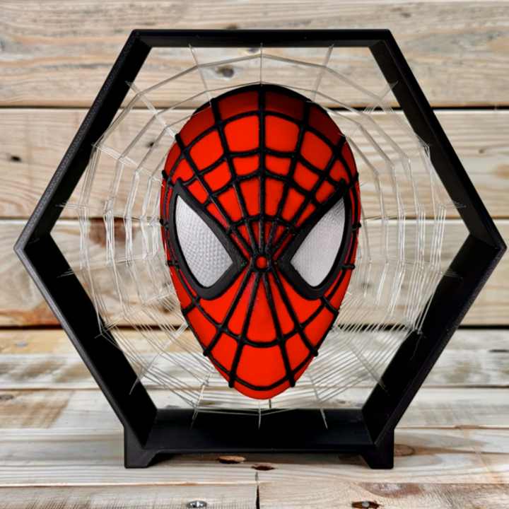 3D Printable Spiderman Mask INSPIRED Web String Art. by ENIQUE3D