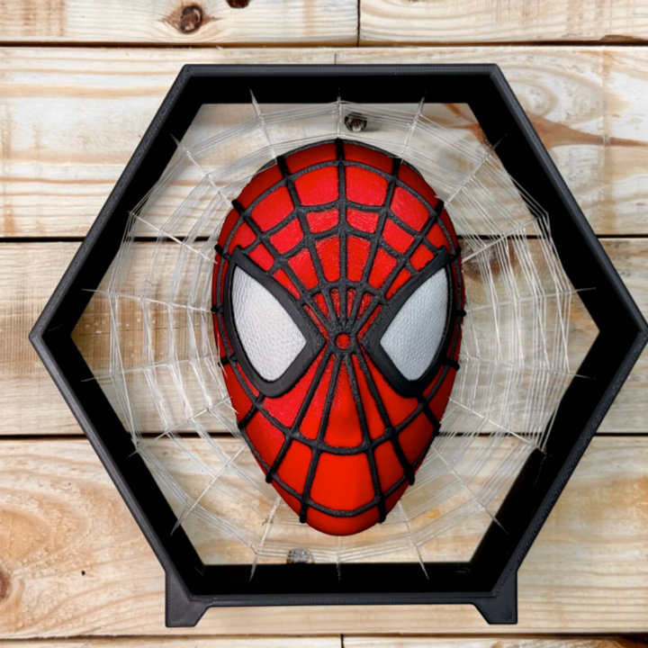 3D Printable Spiderman Mask INSPIRED Web String Art. by ENIQUE3D