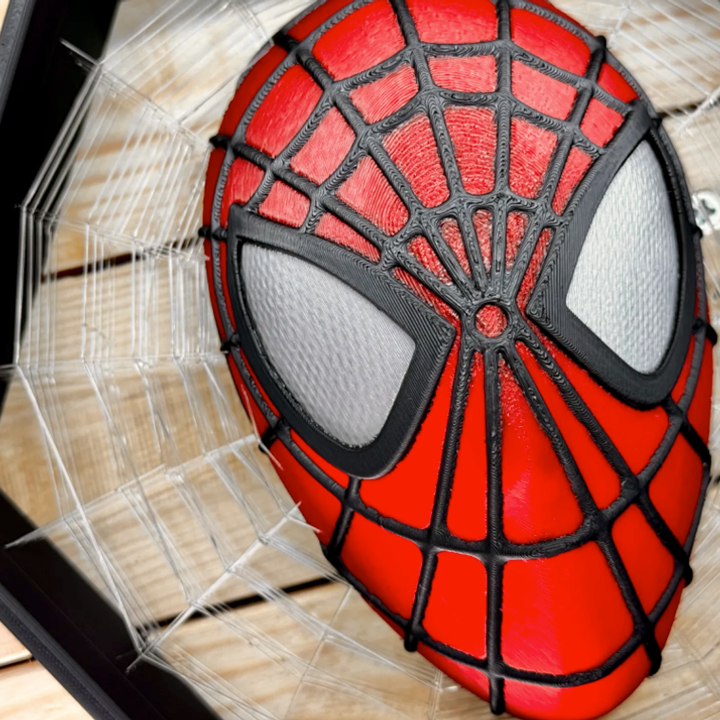 3D Printable Spiderman Mask INSPIRED Web String Art. by ENIQUE3D