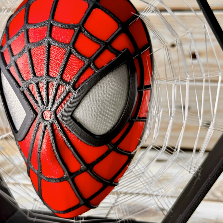 3D Printable Spiderman Mask INSPIRED Web String Art. by ENIQUE3D