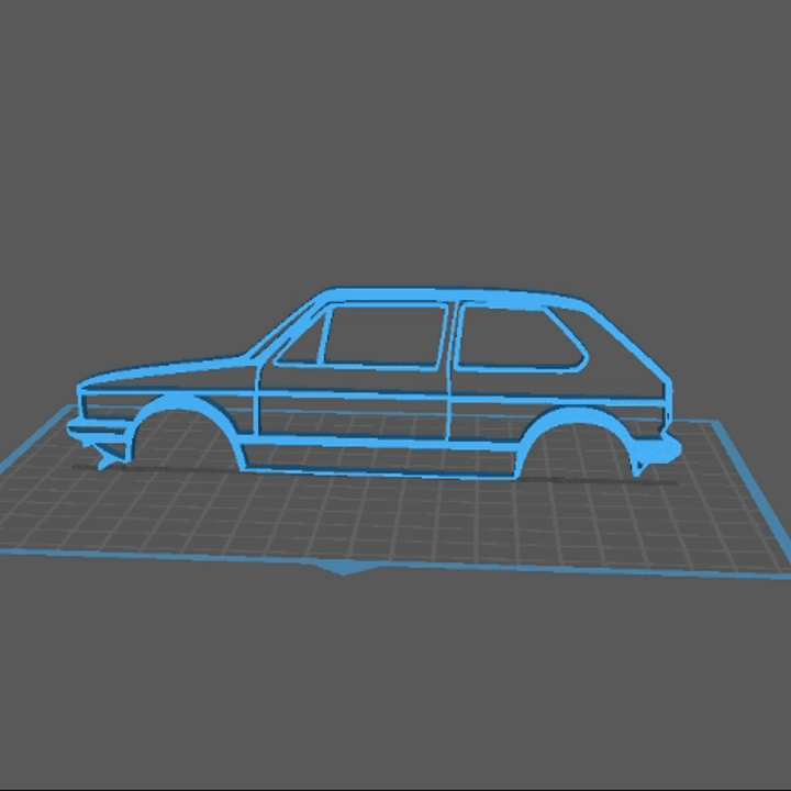3D Printable Volkswagen - Golf 1 by Paul Wust