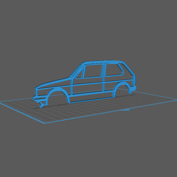 3D Printable Volkswagen - Golf 1 by Paul Wust
