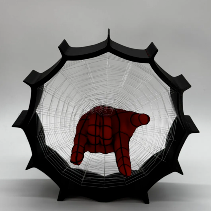 3D Printable Spiderman Hand INSPIRED Web String Art. by ENIQUE3D