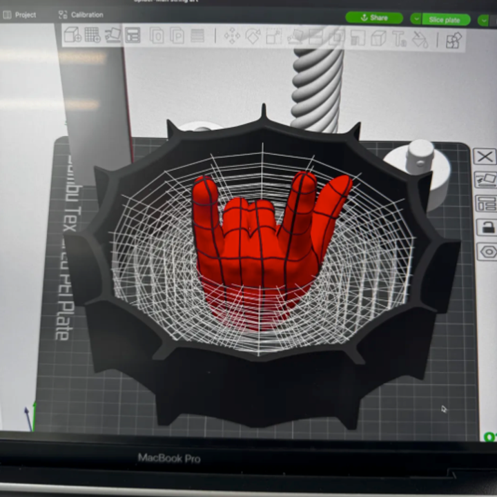 3D Printable Spiderman Hand INSPIRED Web String Art. by ENIQUE3D