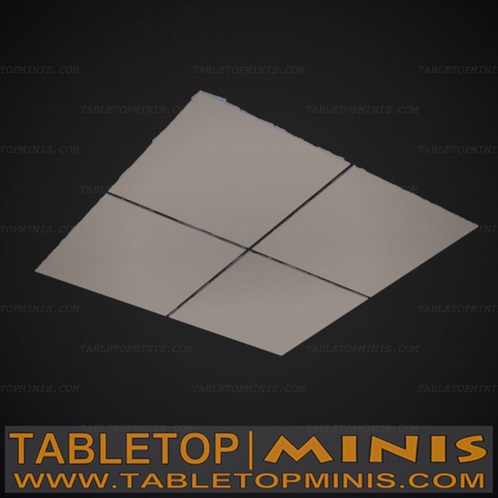 3D Printable Ancient Ruins 100mmx100mm Square Base Toppers by TableTopMinis