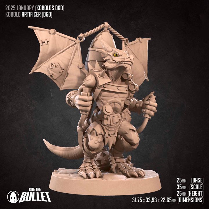 3D Printable Kobold Artificer (DnD) by Bite the Bullet