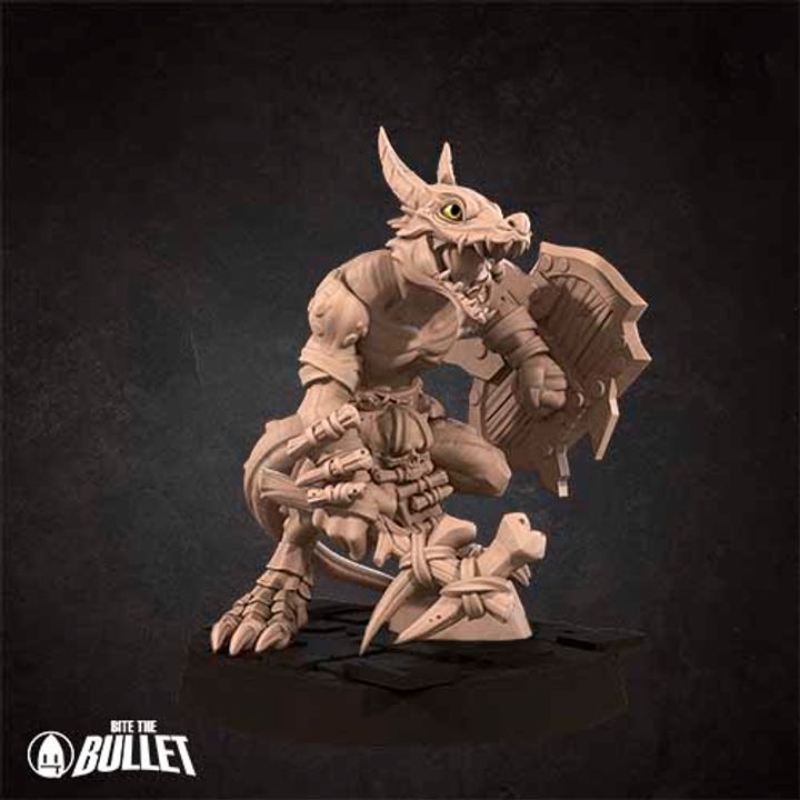 3D Printable Kobold Barbarian (DnD) by Bite the Bullet