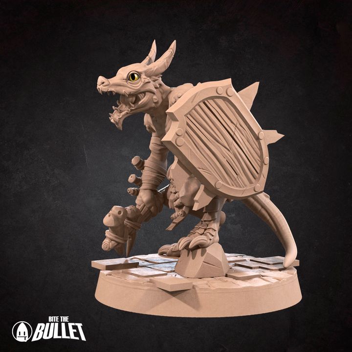 3D Printable Kobold Barbarian (DnD) by Bite the Bullet