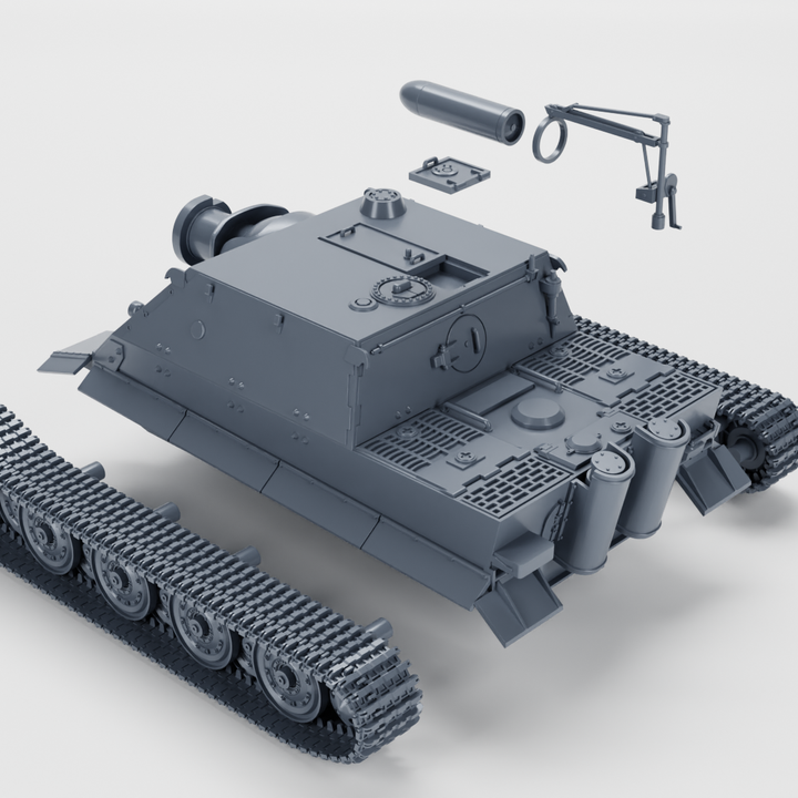 3D Printable Sturmtiger-38 cm RW61 auf Sturmmörser Tiger (early ...