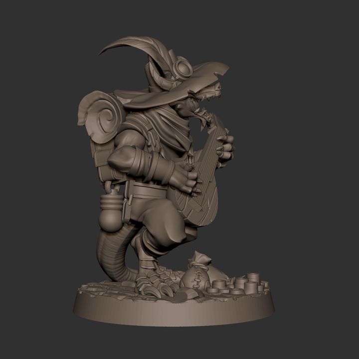 3D Printable Kobold Bard (DnD) by Bite the Bullet