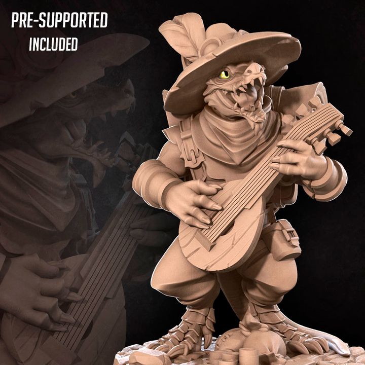 3D Printable Kobold Bard (DnD) by Bite the Bullet