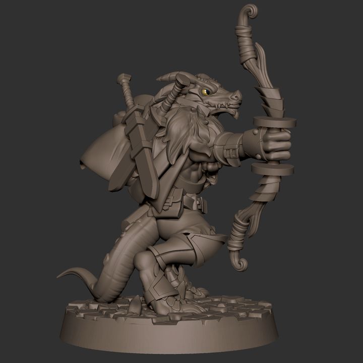 3D Printable Kobold Ranger (DnD) by Bite the Bullet
