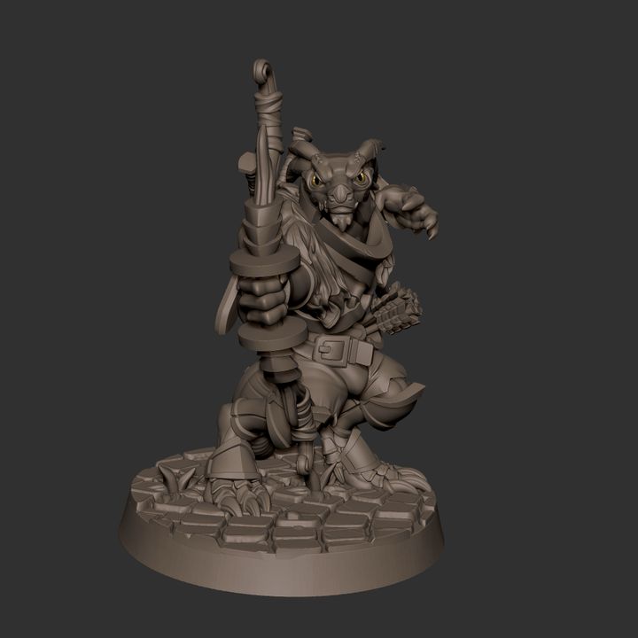 3D Printable Kobold Ranger (DnD) by Bite the Bullet