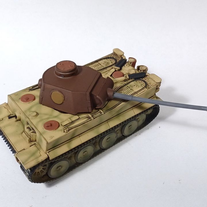3D Printable Tiger I - VK45.01(H2) with 7.5cm KwK L70 + 3 Tankmen ...