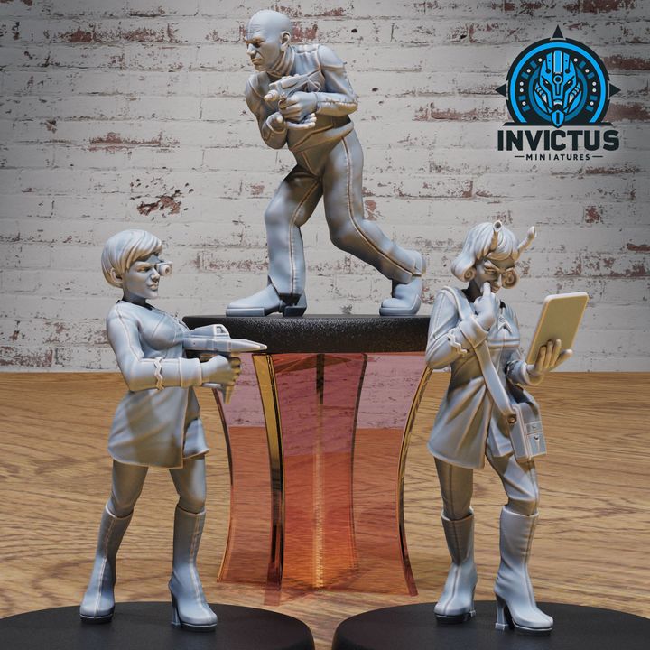 3D Printable Star Team Set / Space Explorer Crew Encounter / Galaxy ...