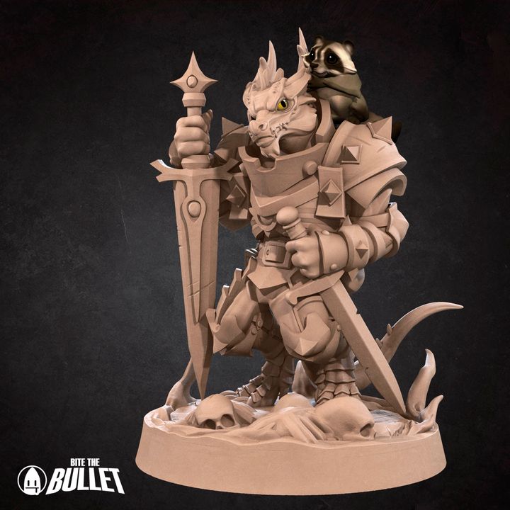 3D Printable Kobold Paladin (DnD) by Bite the Bullet