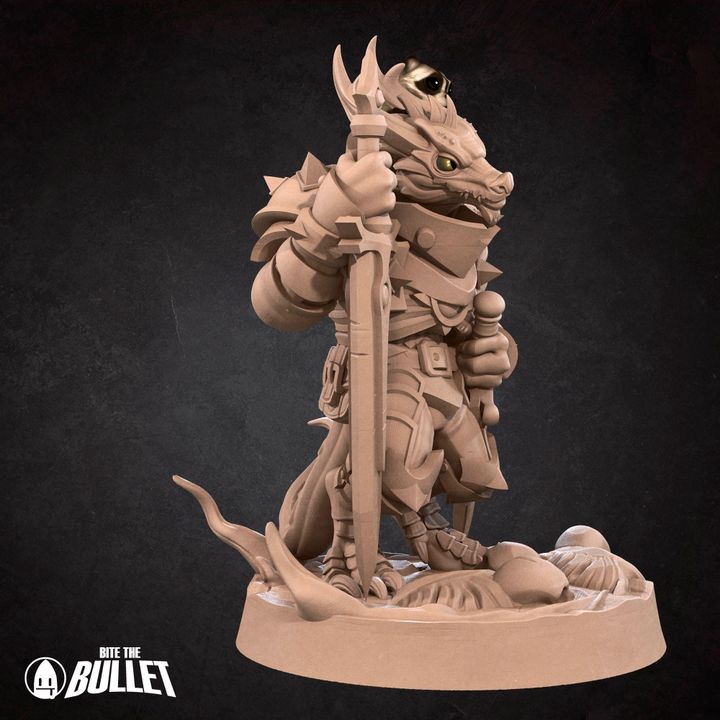 3D Printable Kobold Paladin (DnD) by Bite the Bullet