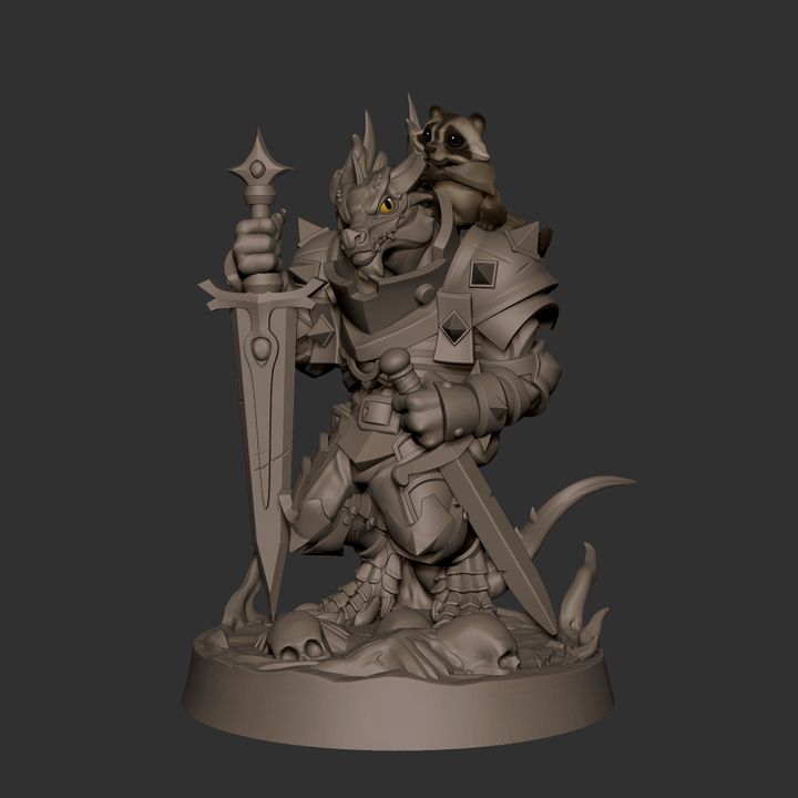 3D Printable Kobold Paladin (DnD) by Bite the Bullet