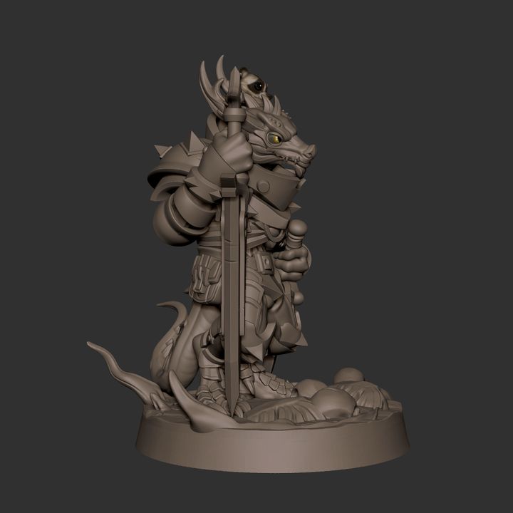 3D Printable Kobold Paladin (DnD) by Bite the Bullet