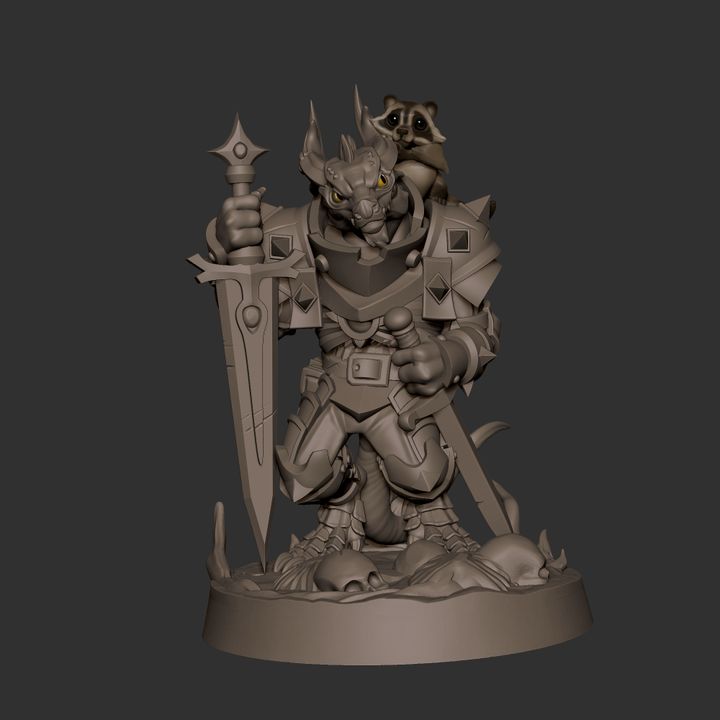 3D Printable Kobold Paladin (DnD) by Bite the Bullet