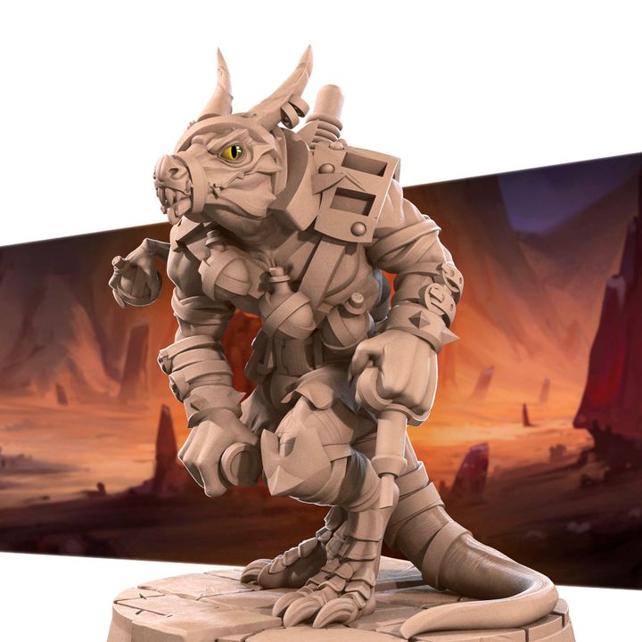 3D Printable Kobold Alchemist (DnD) by Bite the Bullet