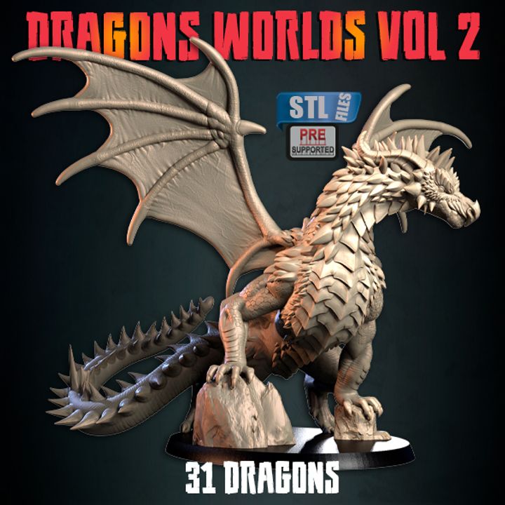 3D Printable DRAGONS WORLDS VOL 2 by Ismael Panadero Garcia