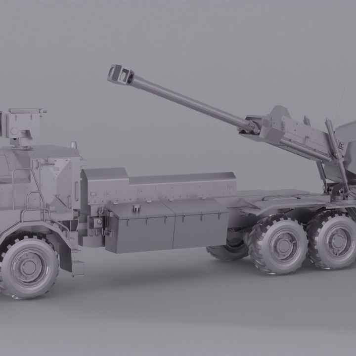 3D Printable Swedish Archer Artillery on Volvo A30 chassis by The ...