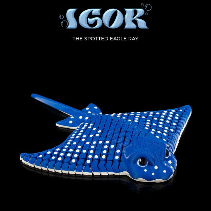 3D Printable Igor, the Spotted Eagle Ray by Stlflix
