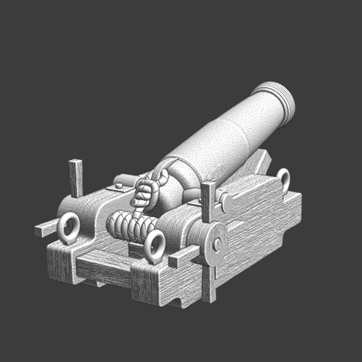3D Printable Medieval bombard cannon by Northern Crusades Miniatures
