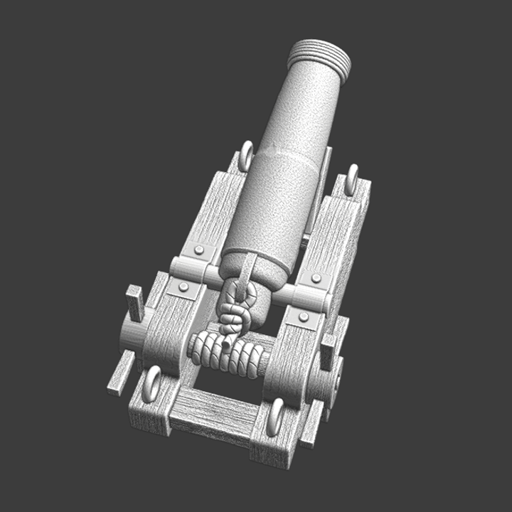 3D Printable Medieval bombard cannon by Northern Crusades Miniatures