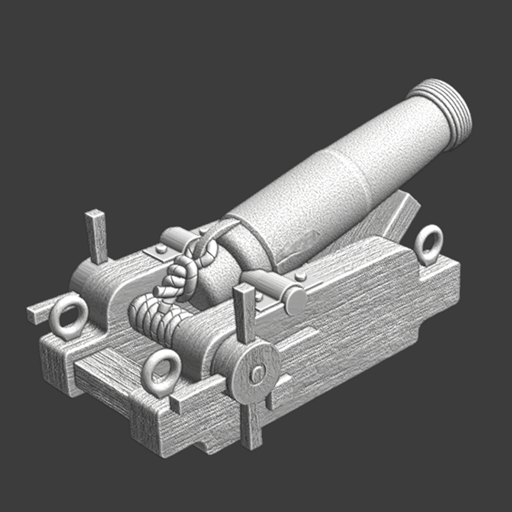 3D Printable Medieval bombard cannon by Northern Crusades Miniatures