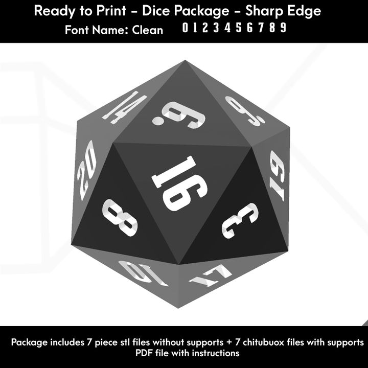 3D Printable Dice Masters – Ready to Print - 7 Piece Set – Presupported ...
