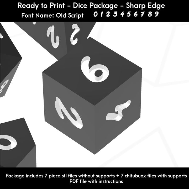 下载 Dice Masters – Ready to Print - 7 Piece Set – Presupported STL Files ...