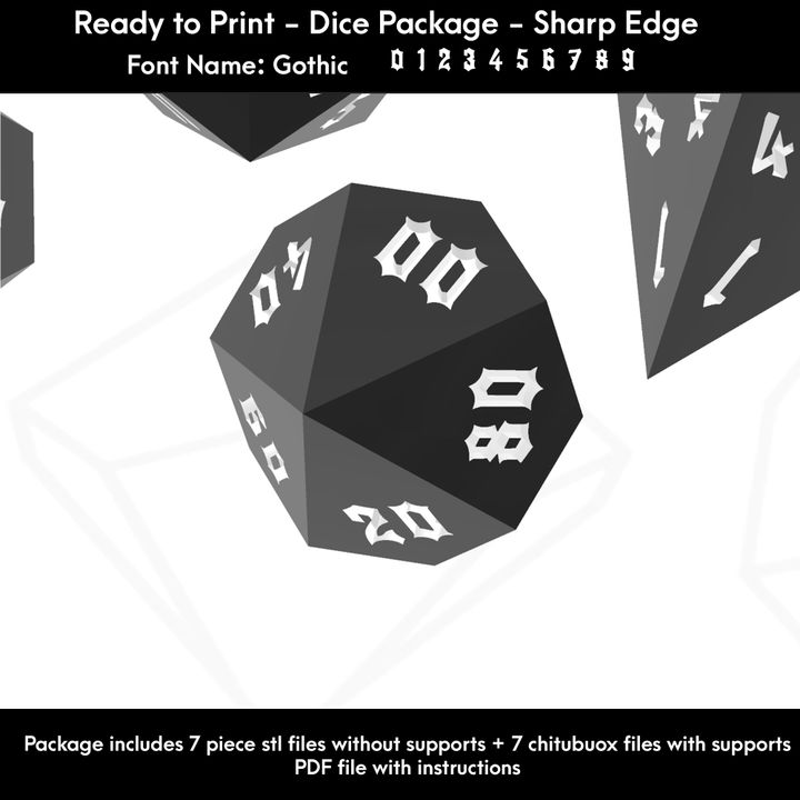 3D Printable Dice Masters – Ready to Print - 7 Piece Set – Presupported ...