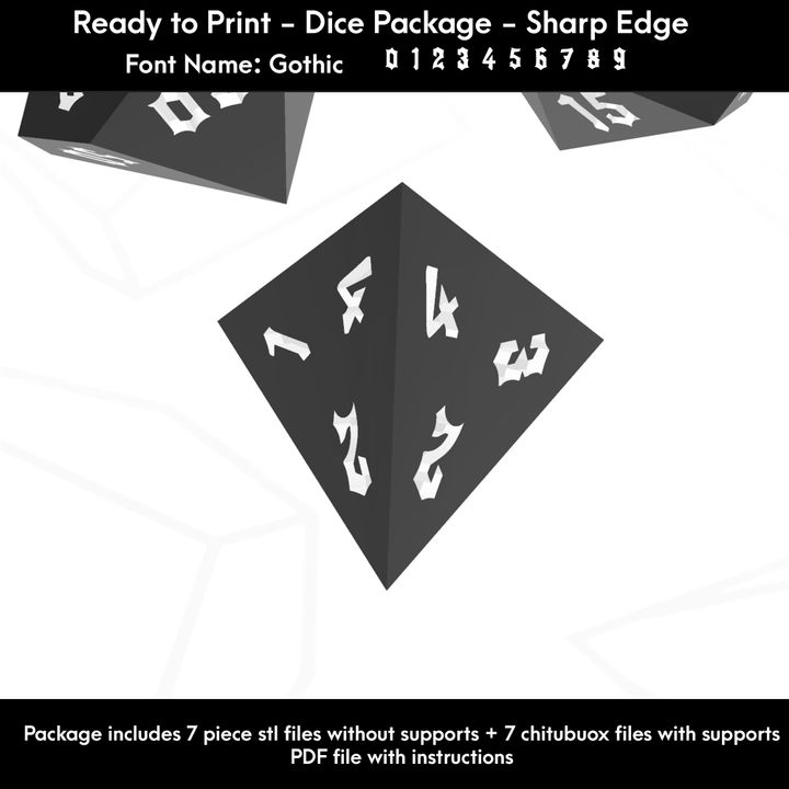 3D Printable Dice Masters – Ready to Print - 7 Piece Set – Presupported ...