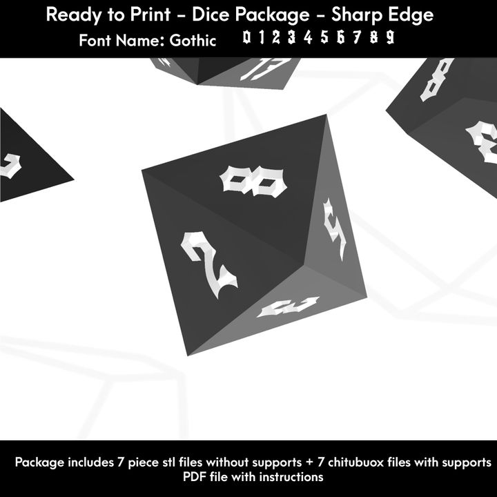 3D Printable Dice Masters – Ready to Print - 7 Piece Set – Presupported ...
