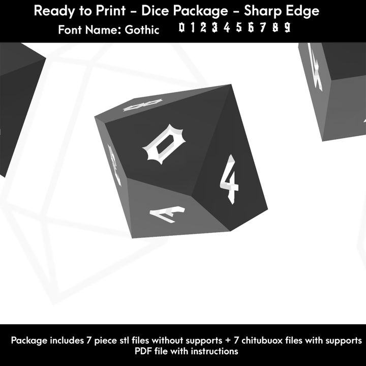 3D Printable Dice Masters – Ready to Print - 7 Piece Set – Presupported ...