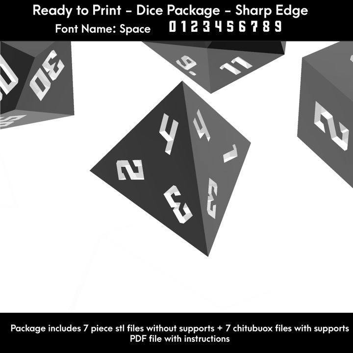 3D Printable Dice Masters – Ready to Print - 7 Piece Set – Presupported ...