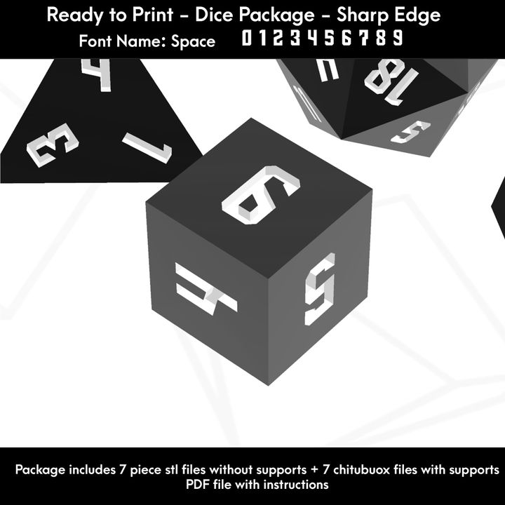 3D Printable Dice Masters – Ready to Print - 7 Piece Set – Presupported ...