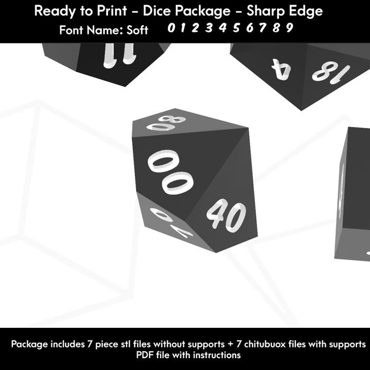 3D Printable Dice Masters – Ready to Print - 7 Piece Set – Presupported ...