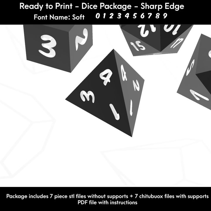 3D Printable Dice Masters – Ready to Print - 7 Piece Set – Presupported ...