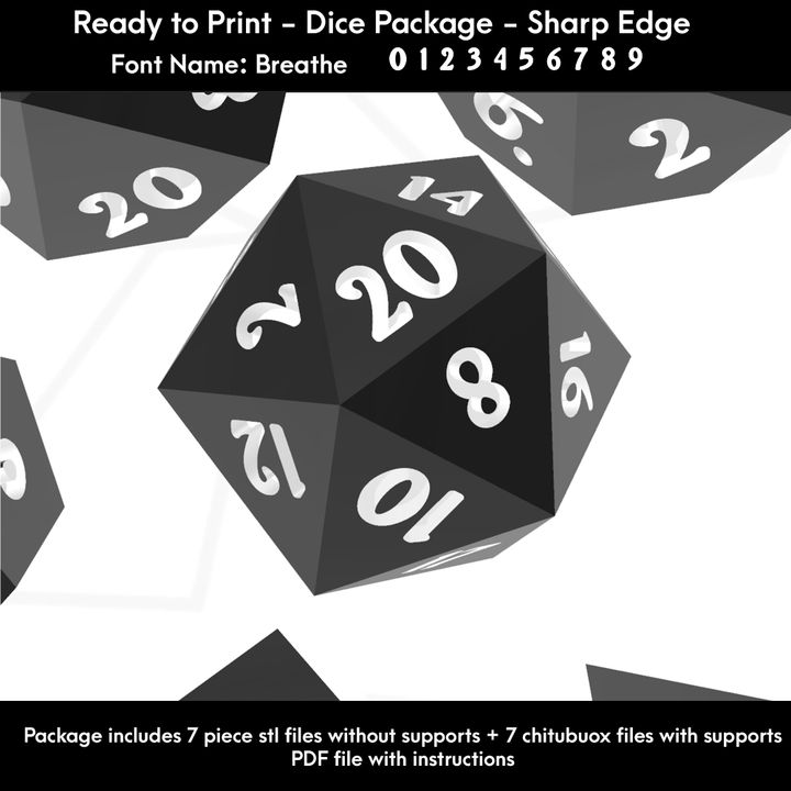 3D Printable Dice Masters – Ready to Print - 7 Piece Set – Presupported ...