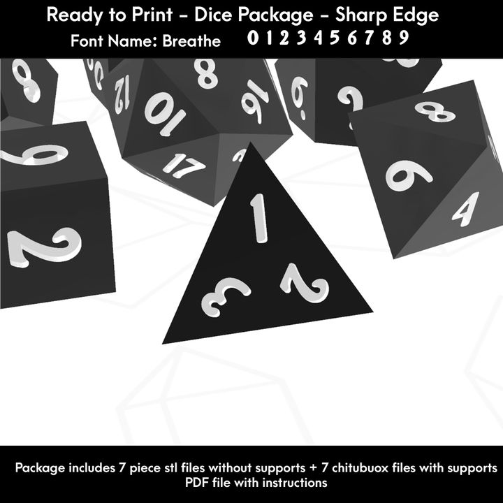 3D Printable Dice Masters – Ready to Print - 7 Piece Set – Presupported ...