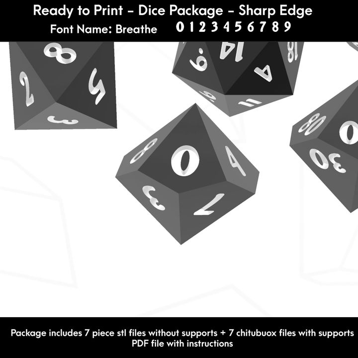 3D Printable Dice Masters – Ready to Print - 7 Piece Set – Presupported ...
