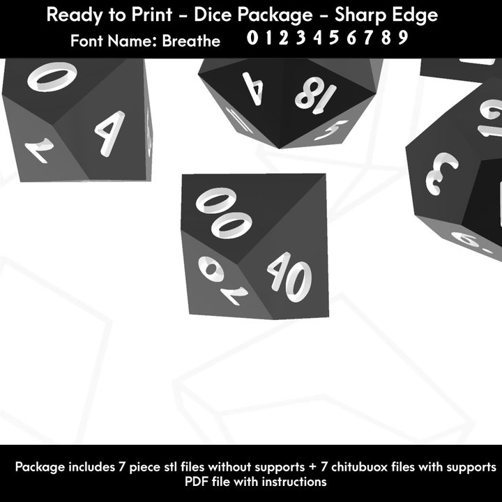 3D Printable Dice Masters – Ready to Print - 7 Piece Set – Presupported ...