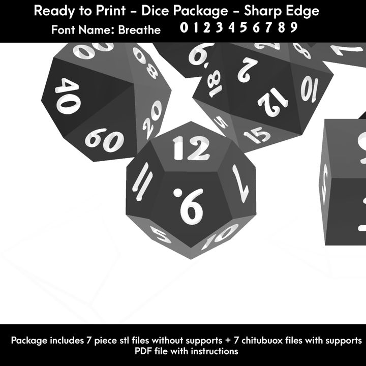 3D Printable Dice Masters – Ready to Print - 7 Piece Set – Presupported ...