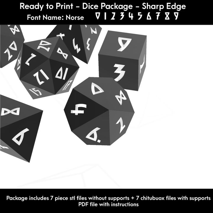 3D Printable Dice Masters – Ready to Print - 7 Piece Set – Presupported ...